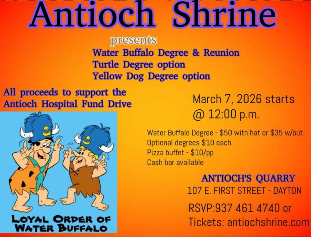 WaterBuffalo Degree March 7th, 2026 - Antioch Shrine
